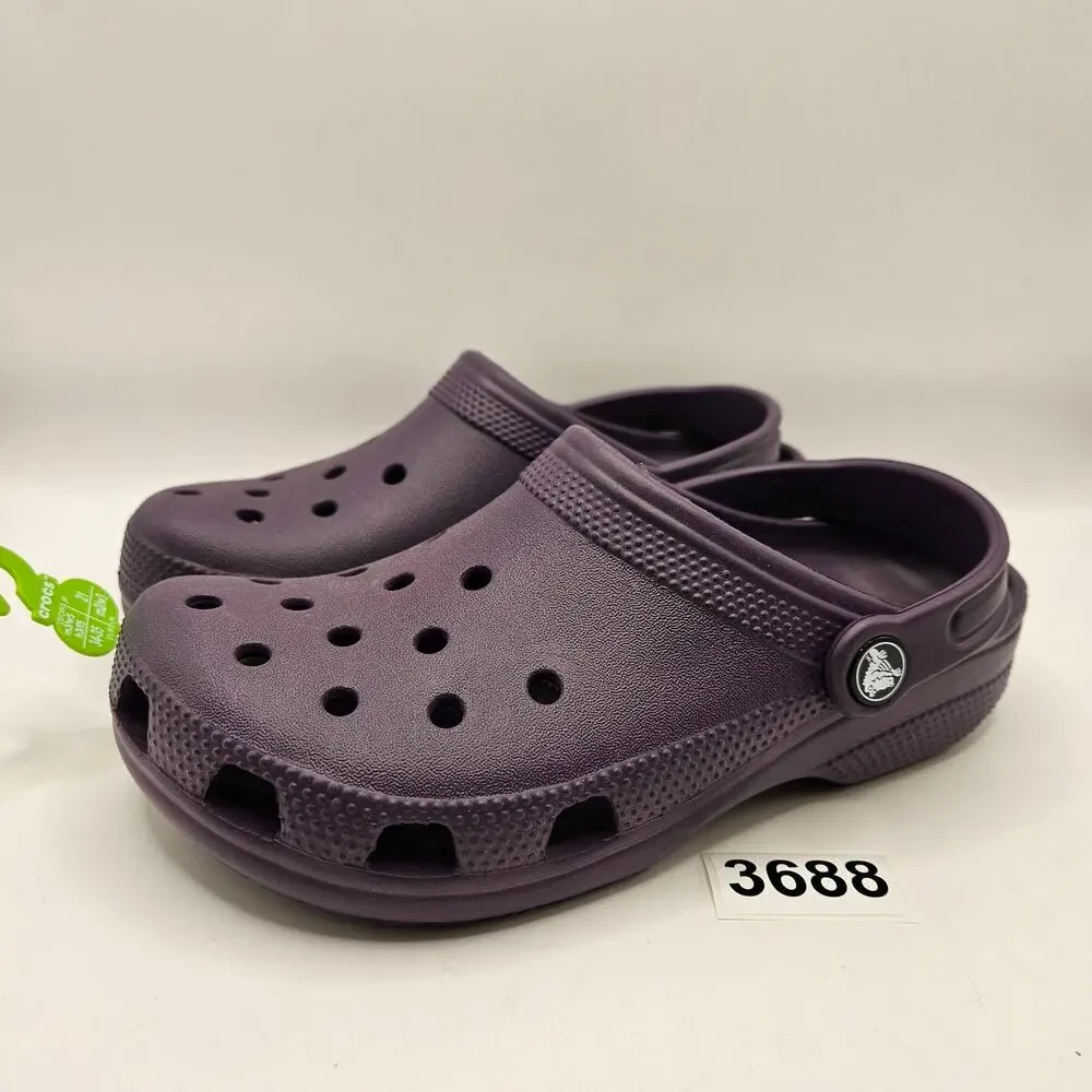 CROCS | Shoes | Crocs Womens 5 Classic Clog Deep Purple Slip On Comfort ...
